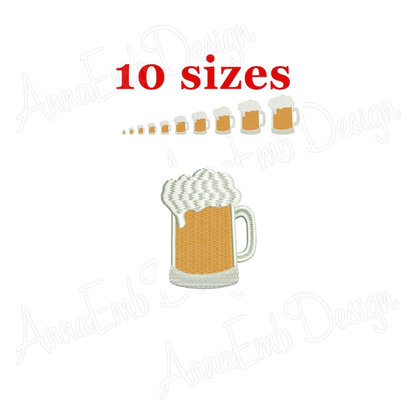 Beer Mug Embroidery Design. Beer Mug Silhouette Embroidery. - Etsy ...