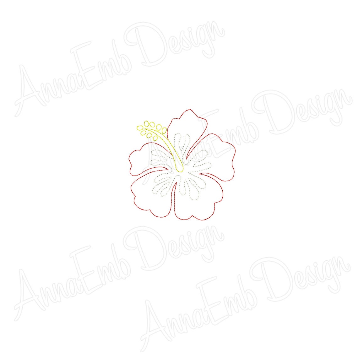 Hibiscus Embroidery Design. Hibiscus Design. Mini Hibiscus. Machine ...