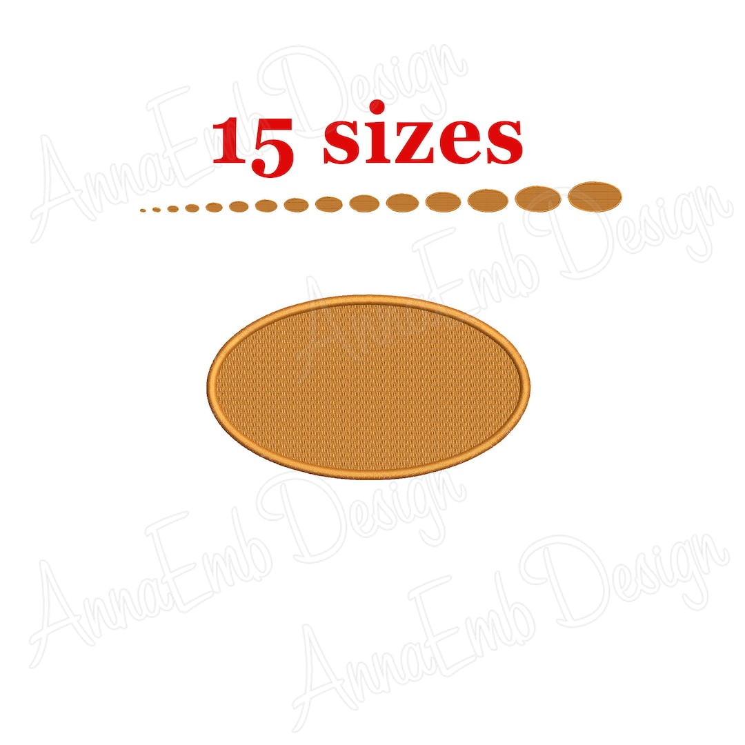 Oval Embroidery Design. Machine Embroidery Design. Mini Oval Embroidery ...