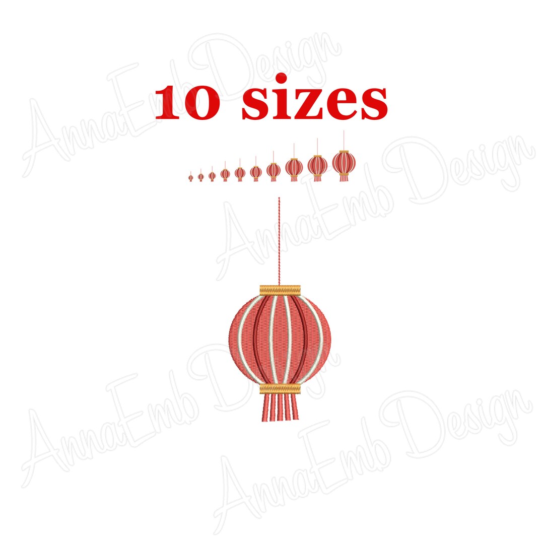 Chinese Lantern Embroidery Design. Chine Embroidery Design. Chinese ...
