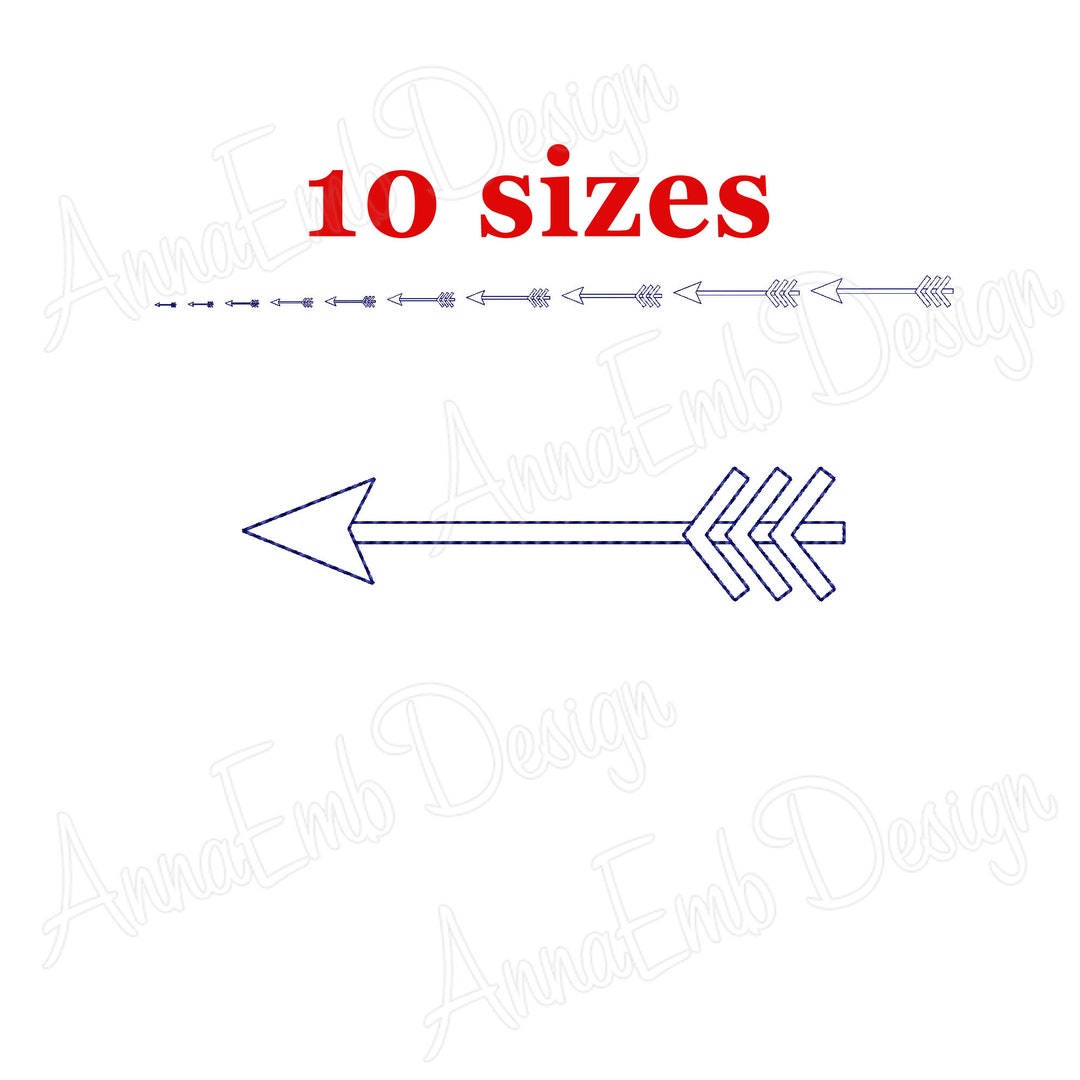 Arrow Embroidery Design. Arrow Mini. Arrow Pattern. Machine Embroidery ...