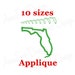 Florida Applique Embroidery Design. Florida State Design. Machine ...