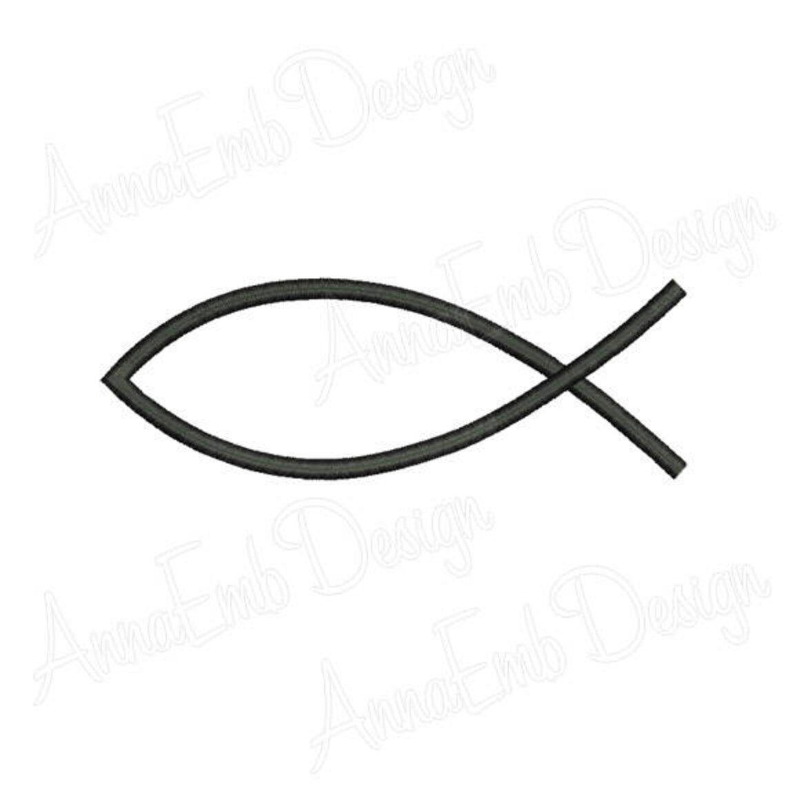 Jesus Fish Embroidery Design. Christian Fish Symbol. Ichthys - Etsy