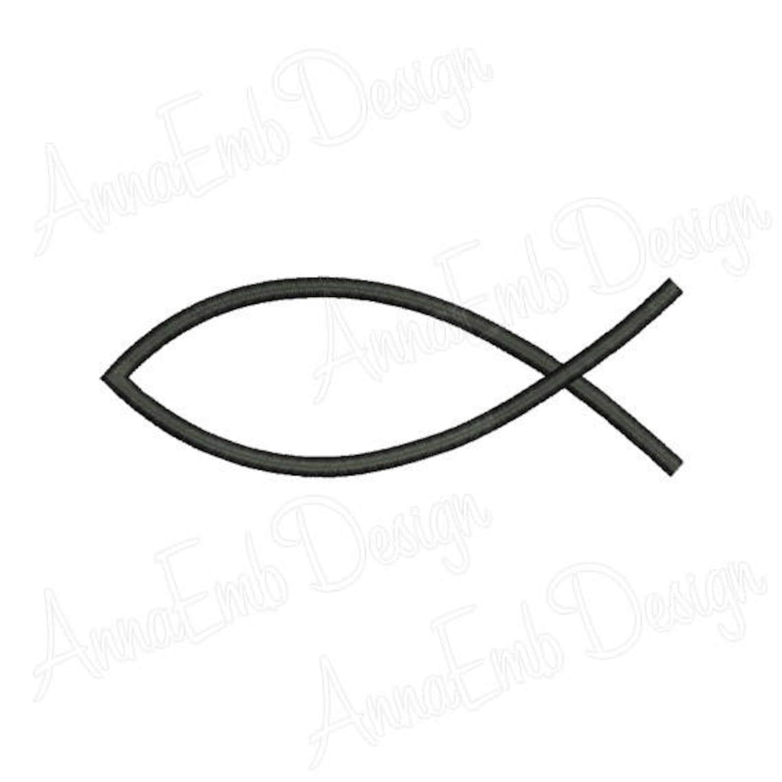 Jesus Fish Embroidery Design. Christian Fish Symbol. Ichthys - Etsy