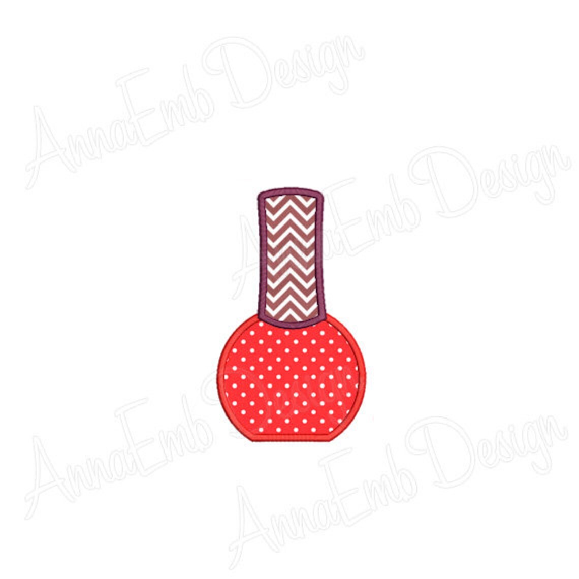 Nail Polish Applique Embroidery Design. Machine Embroidery | Etsy