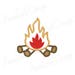 Campfire Applique Embroidery Design. Bonfire Applique Embroidery Design ...