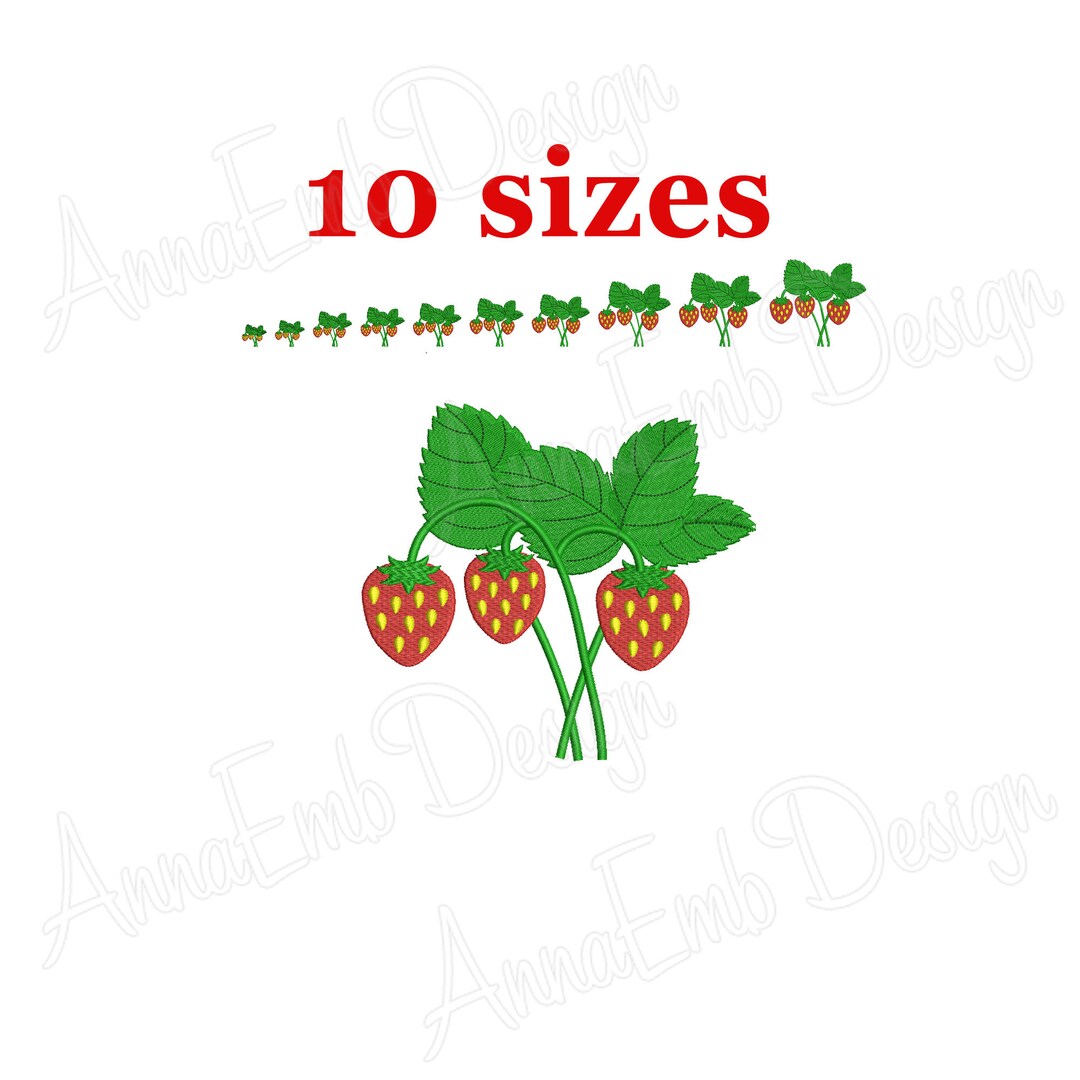 Strawberry Embroidery Design. Strawberry Mini. Machine Embroidery ...