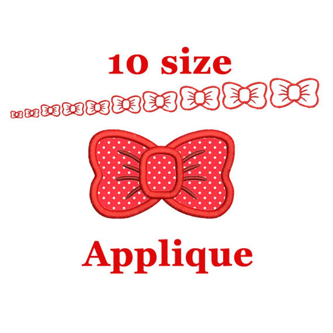 Bow Applique Design. Machine Embroidery Design. Bow Embroidery Design ...