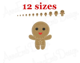 Mini Gingerbread Man Embroidery Design. Mini Gingerbread Man. Christmas ...