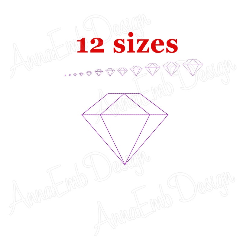 Diamond Embroidery Design. Machine Embroidery Design. Diamond Mini ...
