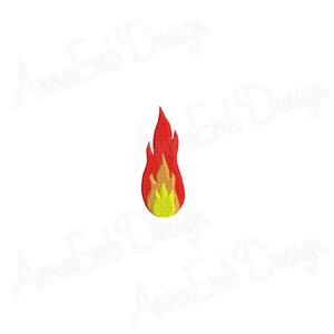Flame Embroidery Design. Flame Silhouette Embroidery Design. Flame ...