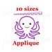 Octopus Applique Embroidery Design. Octopus Mini Embroidery - Etsy