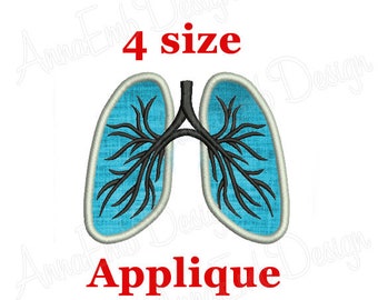 Lungs Embroidery Design | Etsy