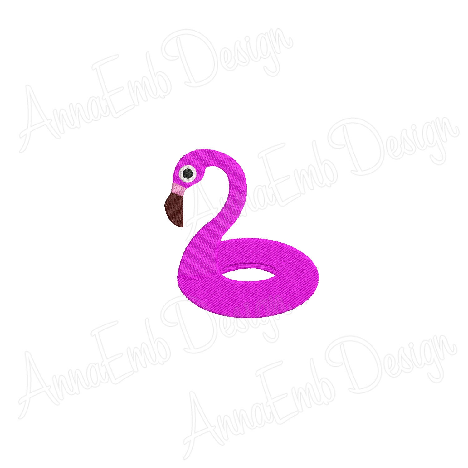 Flamingo Rubber Ring Embroidery Design. Flamingo Silhouette. Flamingo ...