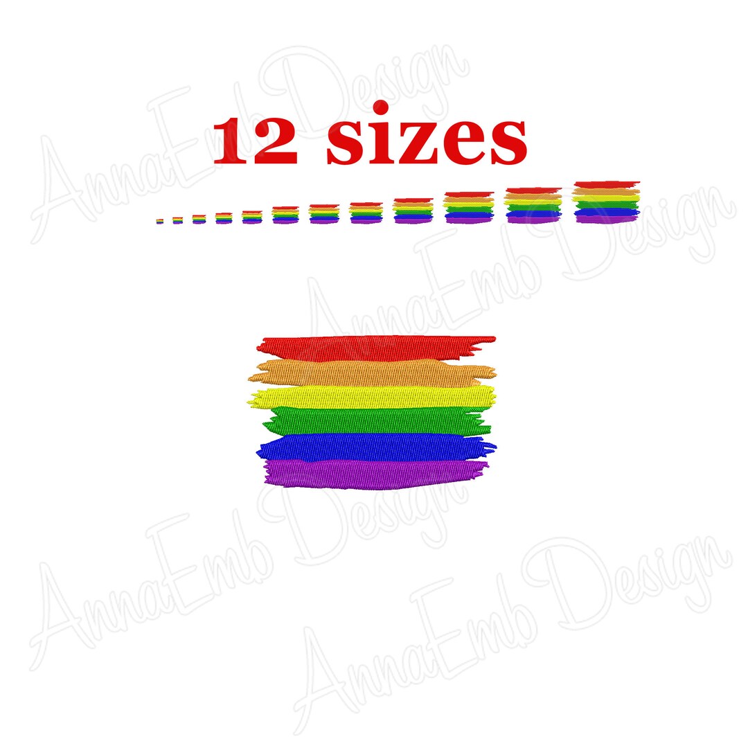 Rainbow Embroidery Design. Machine Embroidery Design. Mini Rainbow ...