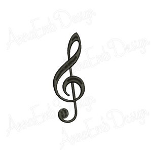 Treble Clef Embroidery Design. Machine Embroidery Design. Treble Clef ...