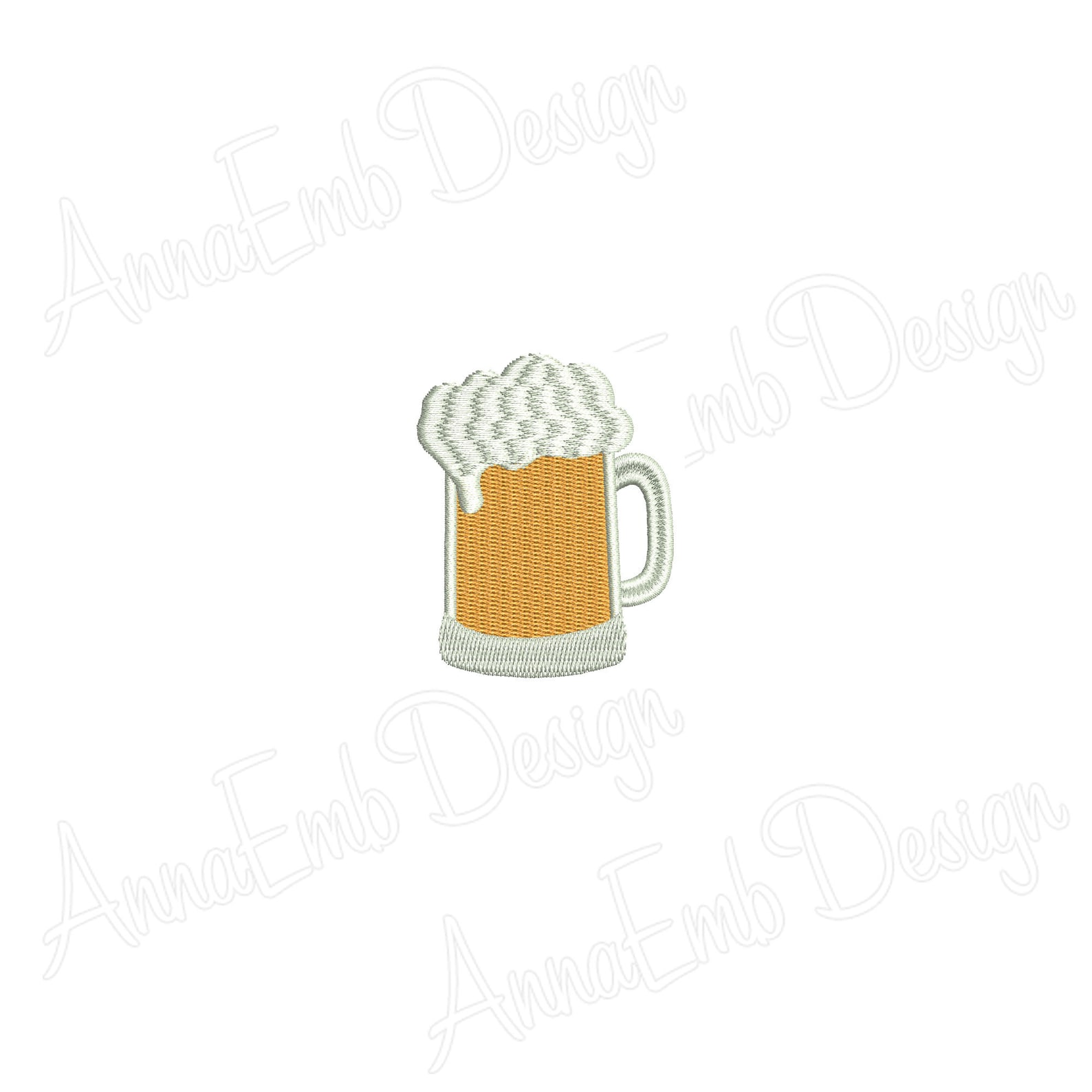 Beer Mug Embroidery Design. Beer Mug Silhouette Embroidery. Beer Mug ...