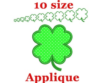 Clover 4 Leaf Embroidery Design. St.patrick's Clover Embroidery Design ...