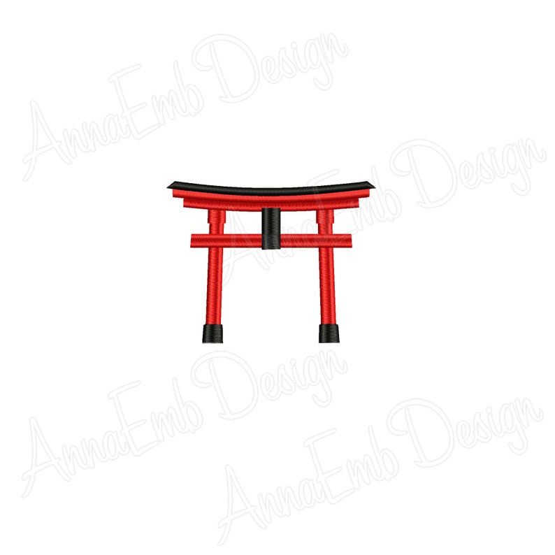 Japanese Torii Gate Embroidery Design. Japanese Torii Gate Silhouette ...