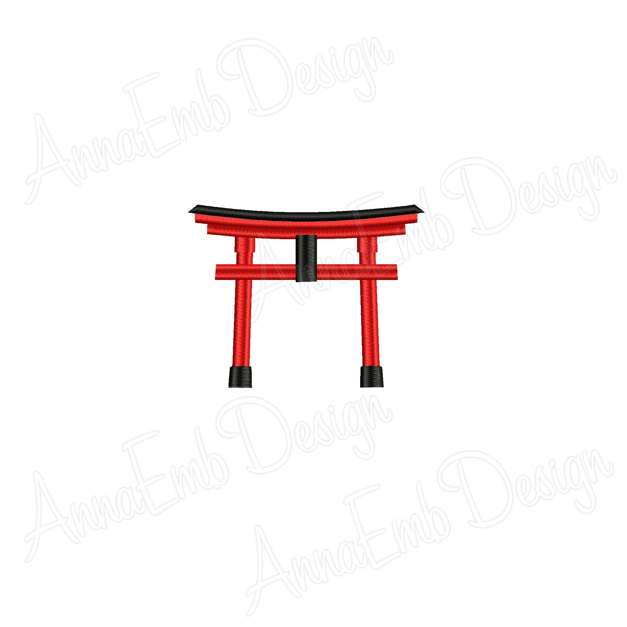 Japanese Torii Gate Embroidery Design. Japanese Torii Gate Silhouette ...