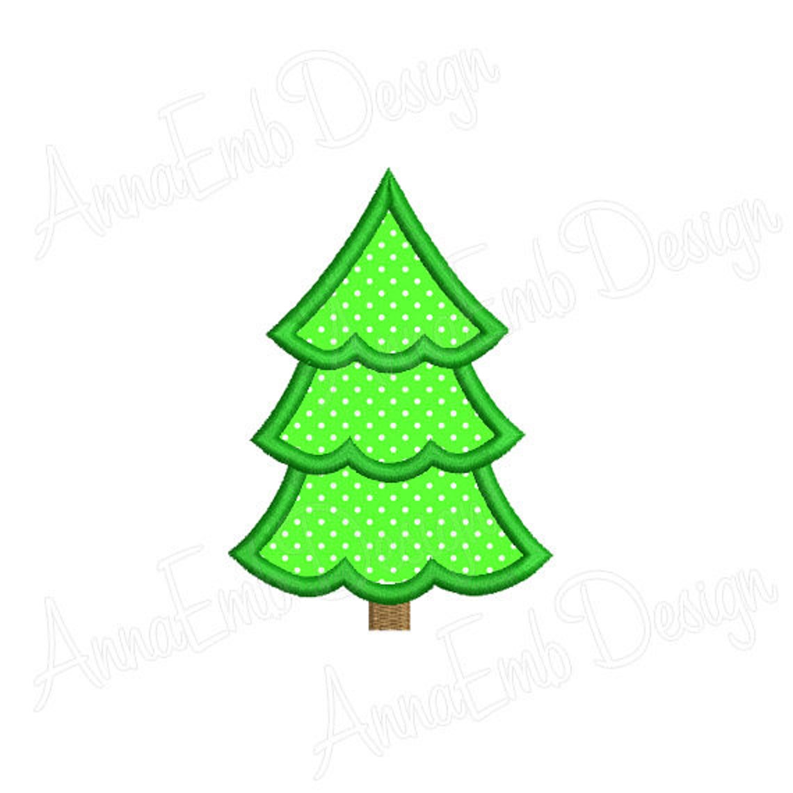 Christmas Tree Applique Embroidery Design. Tree Mini. Tree - Etsy