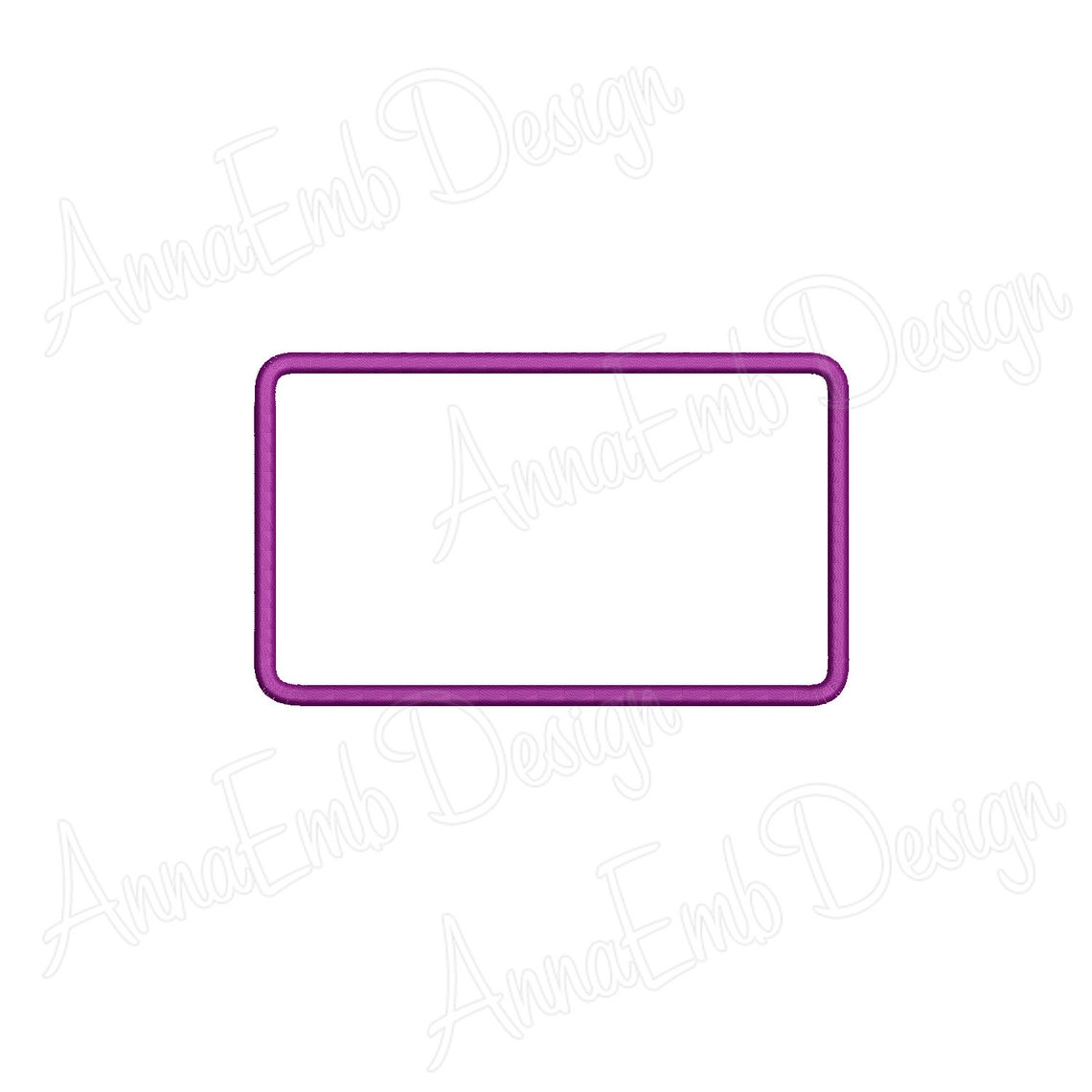 Rectangle Applique Embroidery Design. Rectangle Monogram - Etsy