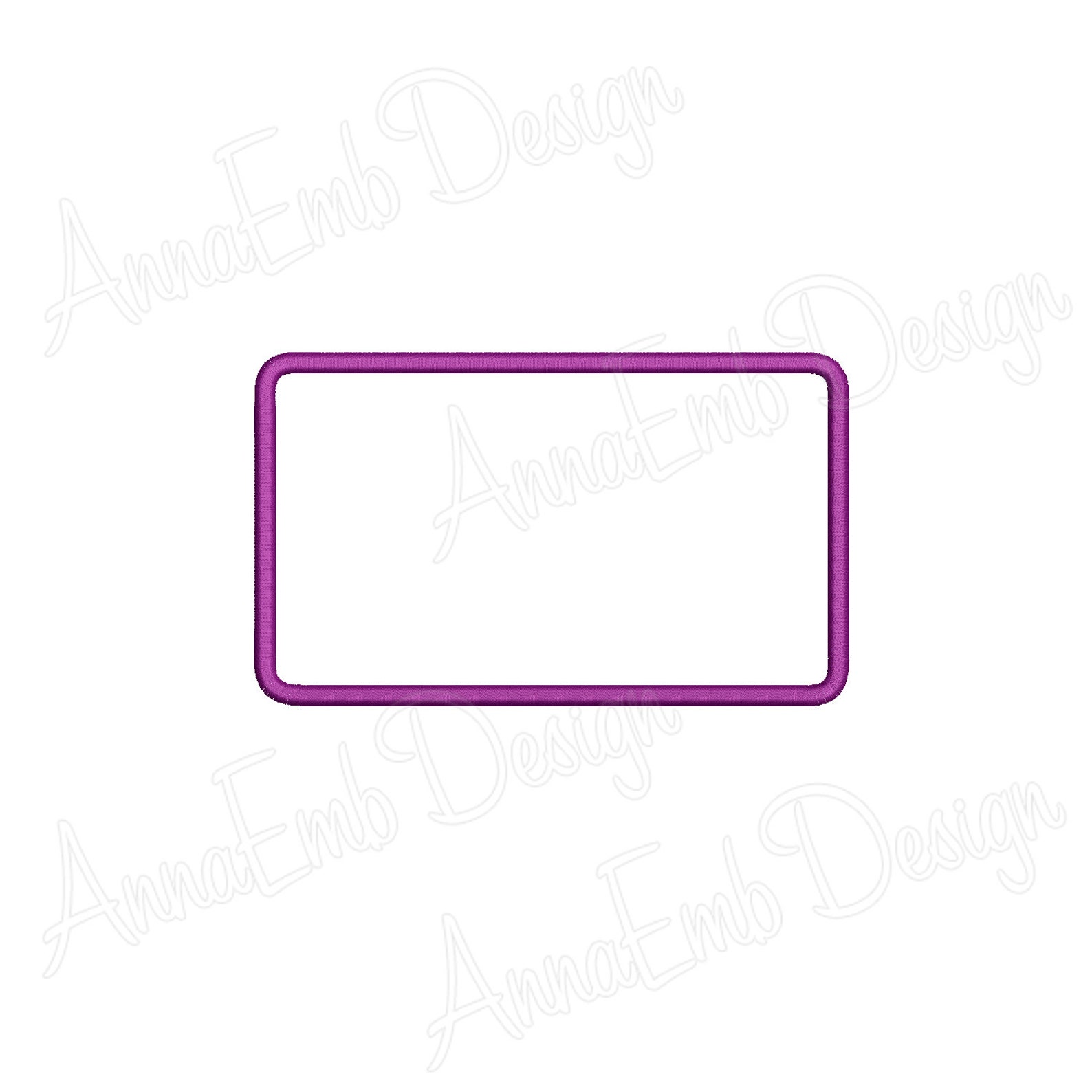 Rectangle Applique Embroidery Design. Rectangle Monogram Applique ...