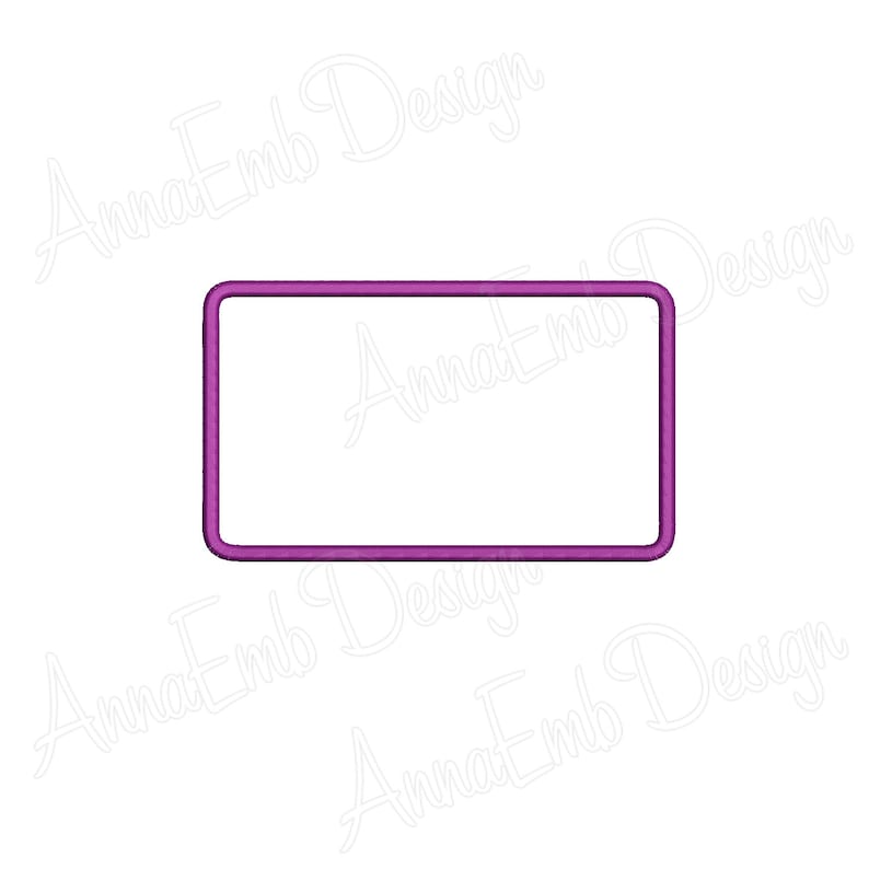 Rectangle Applique Embroidery Design. Rectangle Monogram Applique ...