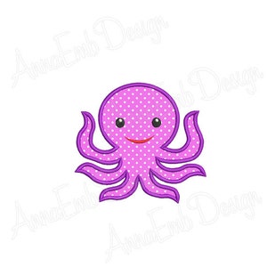 Octopus Applique Embroidery Design. Octopus Mini Embroidery Design ...