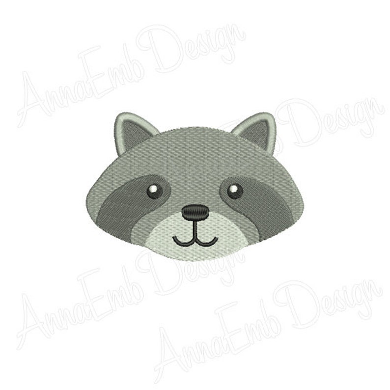 Diseño de bordado de mapache. Diseño de mapache. Mini mapache. | Etsy