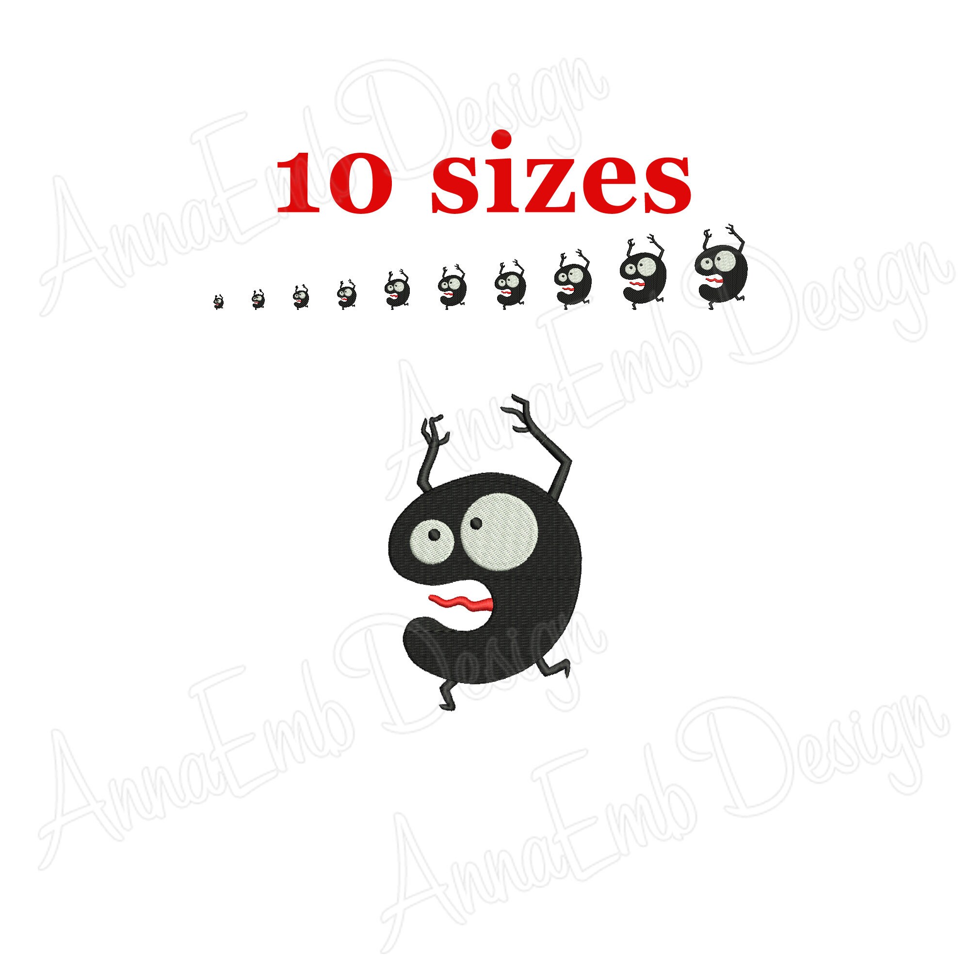 Monster Embroidery Design. Monster Mini. Machine Embroidery | Etsy