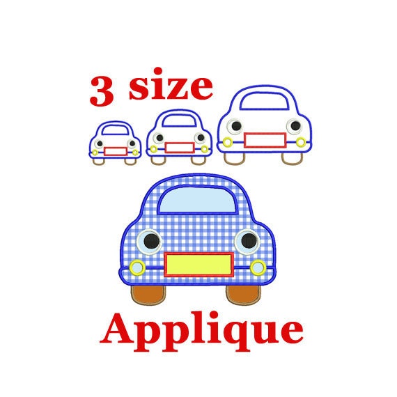 Car Applique Embroidery Design. Car Embroidery Design. - Etsy