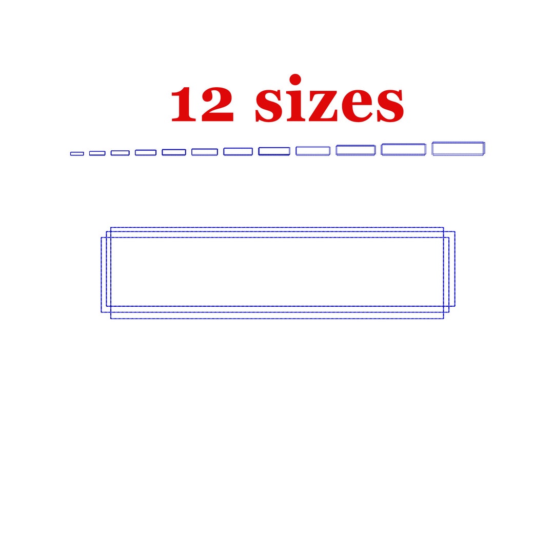 Rectangle Embroidery Design. Machine Embroidery Design. Mini Rectangle ...