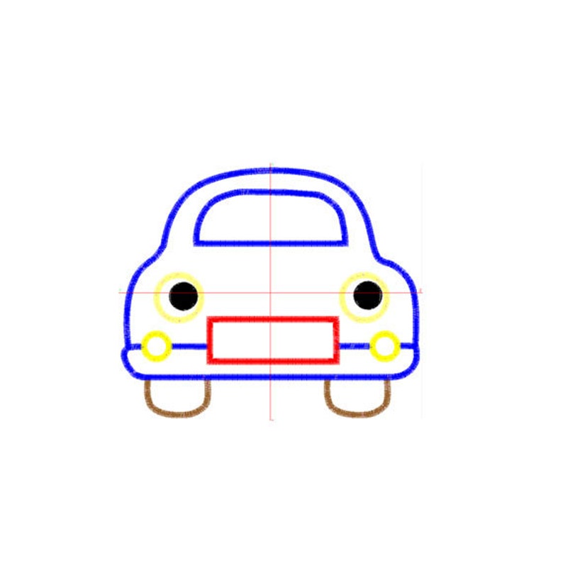 Car Applique Embroidery Design. Car Embroidery Design. | Etsy