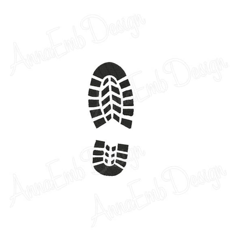 Shoe Prints Embroidery Design. Shoe Prints Silhouette. Mini | Etsy