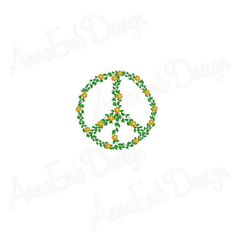 Peace Sign Embroidery Design. Mini Peace Sign. Peace Sign | Etsy
