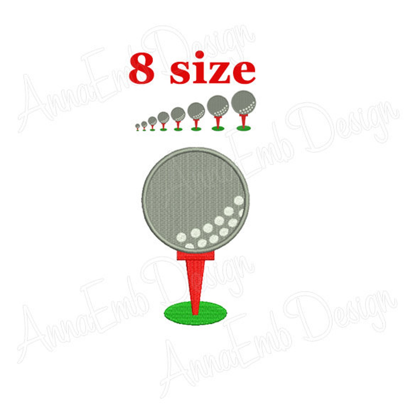 Golf Ball Embroidery Design. Golf Ball Silhouette. Mini Golf | Etsy
