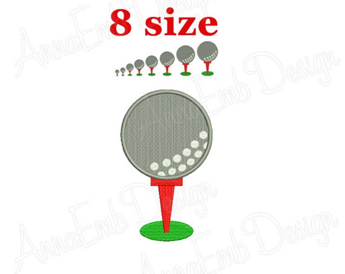 Golf Ball Embroidery Machine Design - Etsy