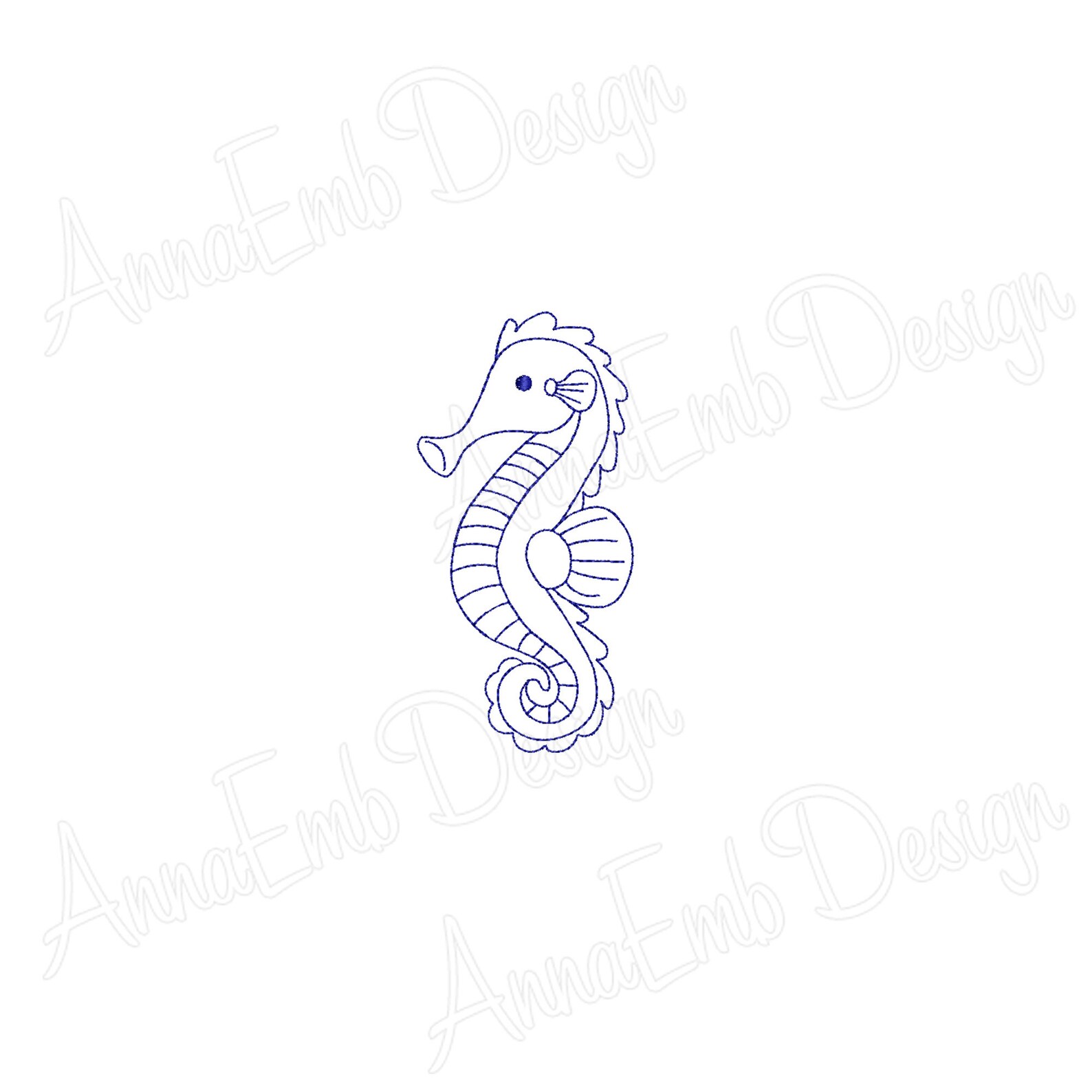 Seahorse Embroidery Design. Seahorse Mini Embroidery. Machine - Etsy