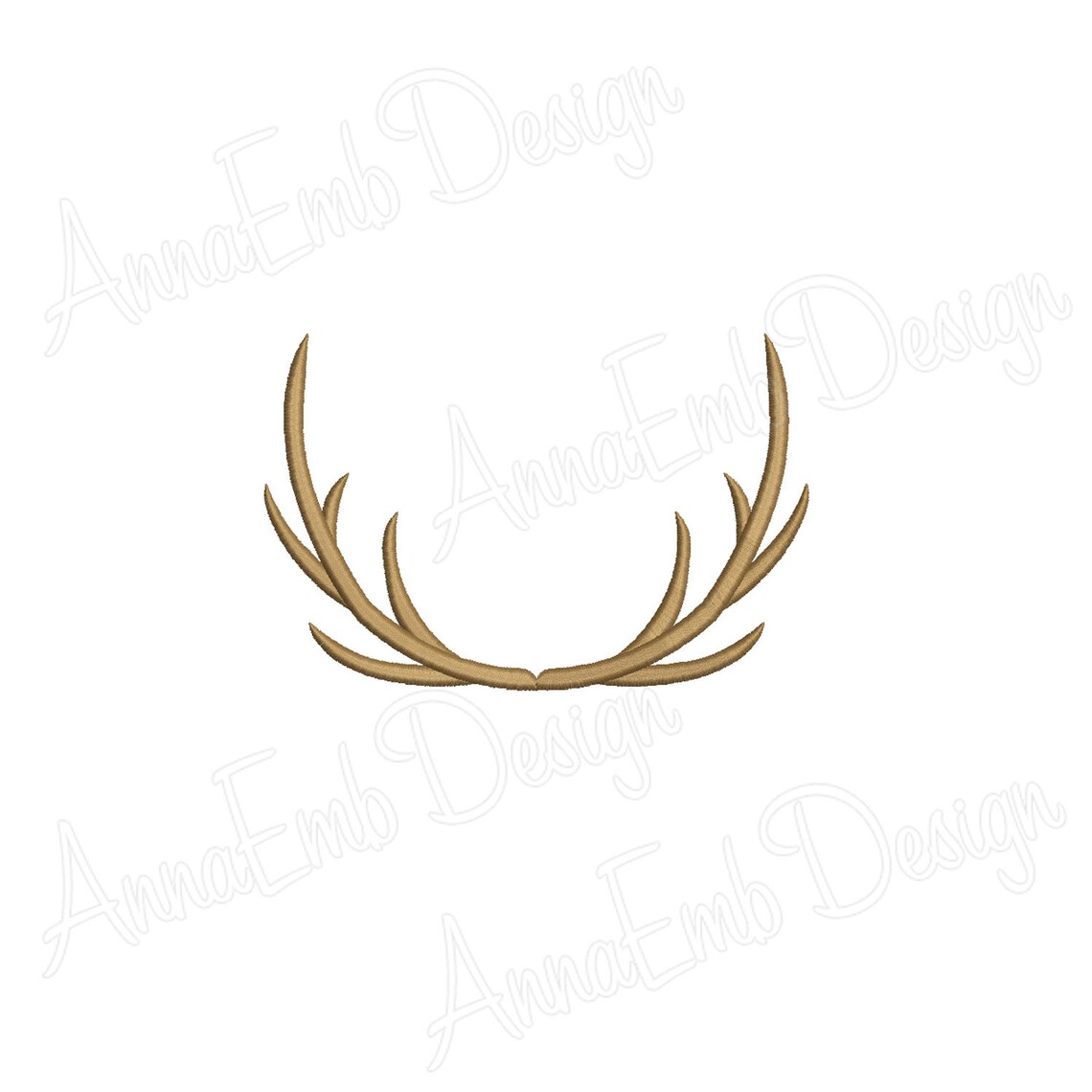 Antler Monogram Frame Embroidery Design. Antlers Embroidery Design ...