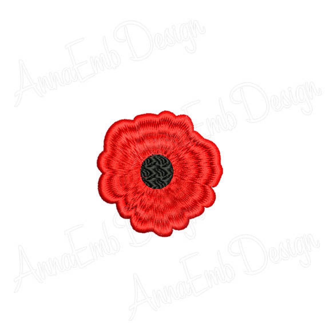 Poppy Embroidery Design. Mini Poppy. Machine Embroidery - Etsy UK