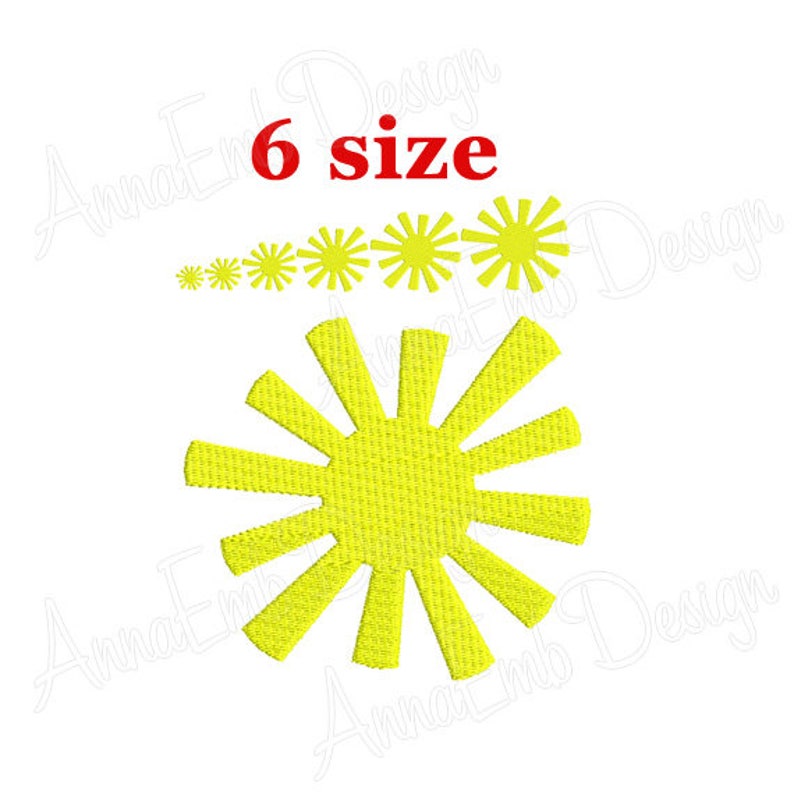 Sun Embroidery Design. Sunshine Design. Sun Mini Embroidery. | Etsy