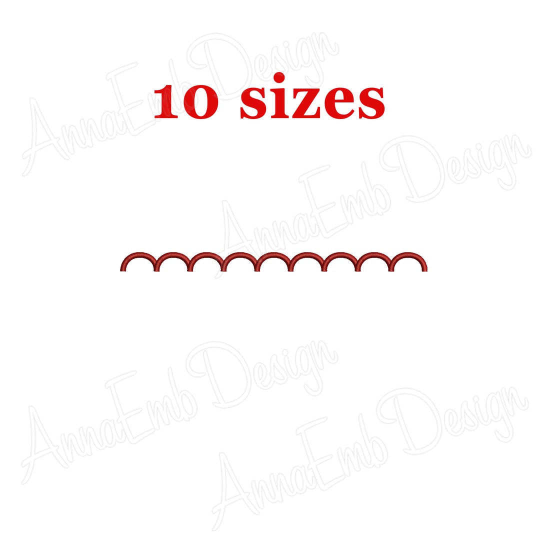 Wavy Line Embroidery Design. Mini Wavy Line Embroidery. Machine ...