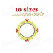 Circle Monogram Border Embroidery Design. Frame Embroidery Design ...