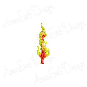 Flame Embroidery Design. Flame Silhouette Embroidery Design. Flame ...