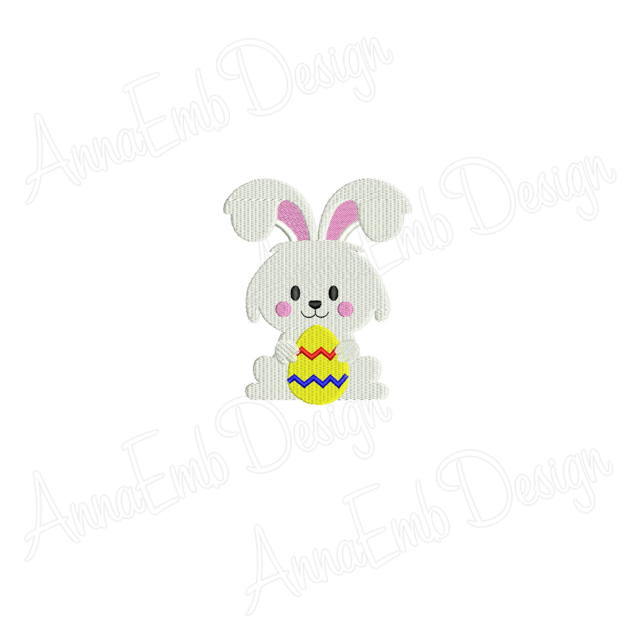 Bunny Embroidery Design. Bunny With Egg Easter Design. Easter - Etsy