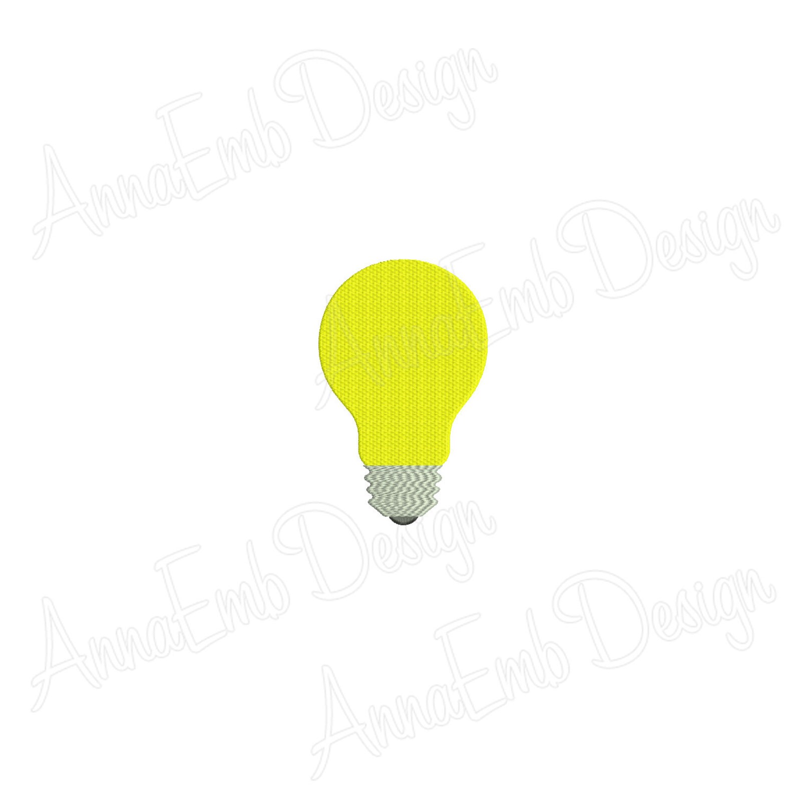 Light Bulb Embroidery Design. Light Bulb Mini Embroidery. Light Bulb ...