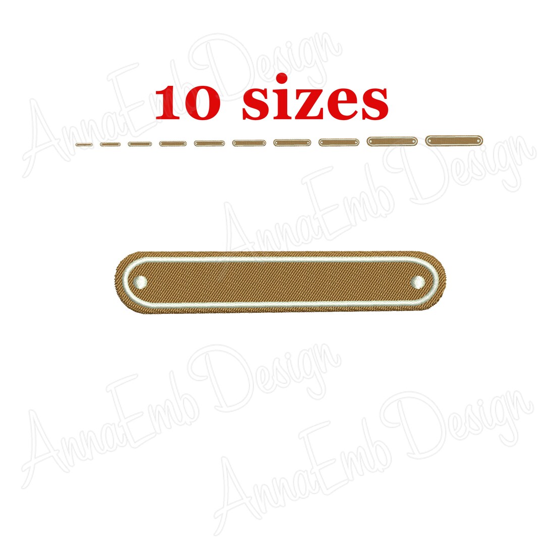 Rectangle Name Tag Frame Embroidery Design. Rectangle Embroidery Design ...