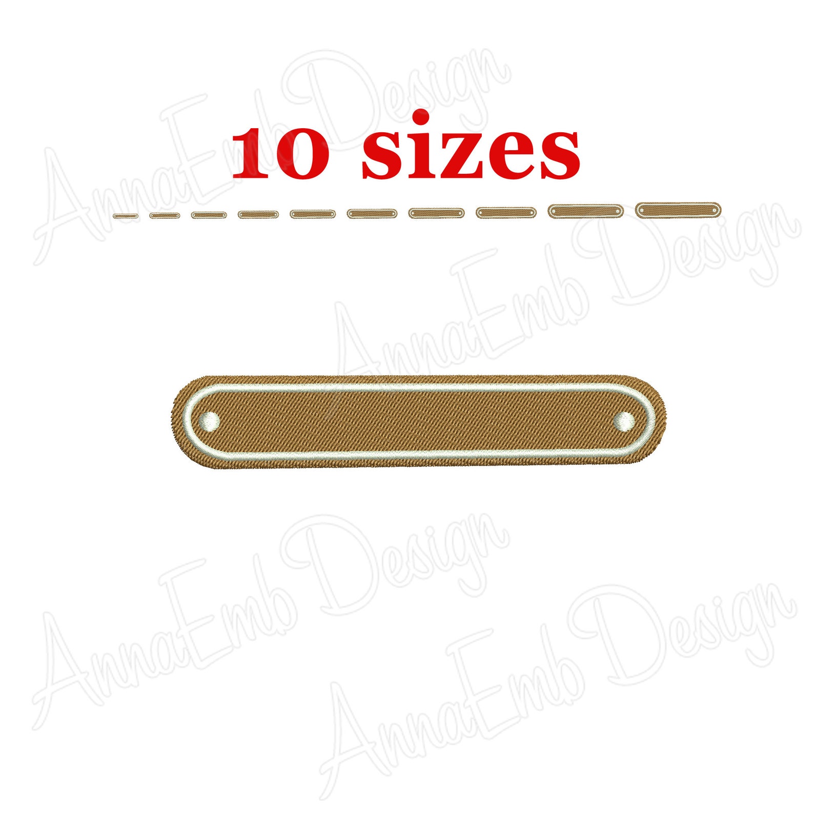 Rectangle Name Tag Frame Embroidery Design. Rectangle - Etsy