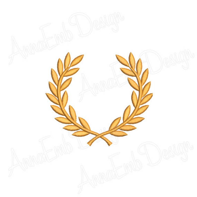 Laurel Wreath Embroidery Design. Laurel Wreath Silhouette - Etsy